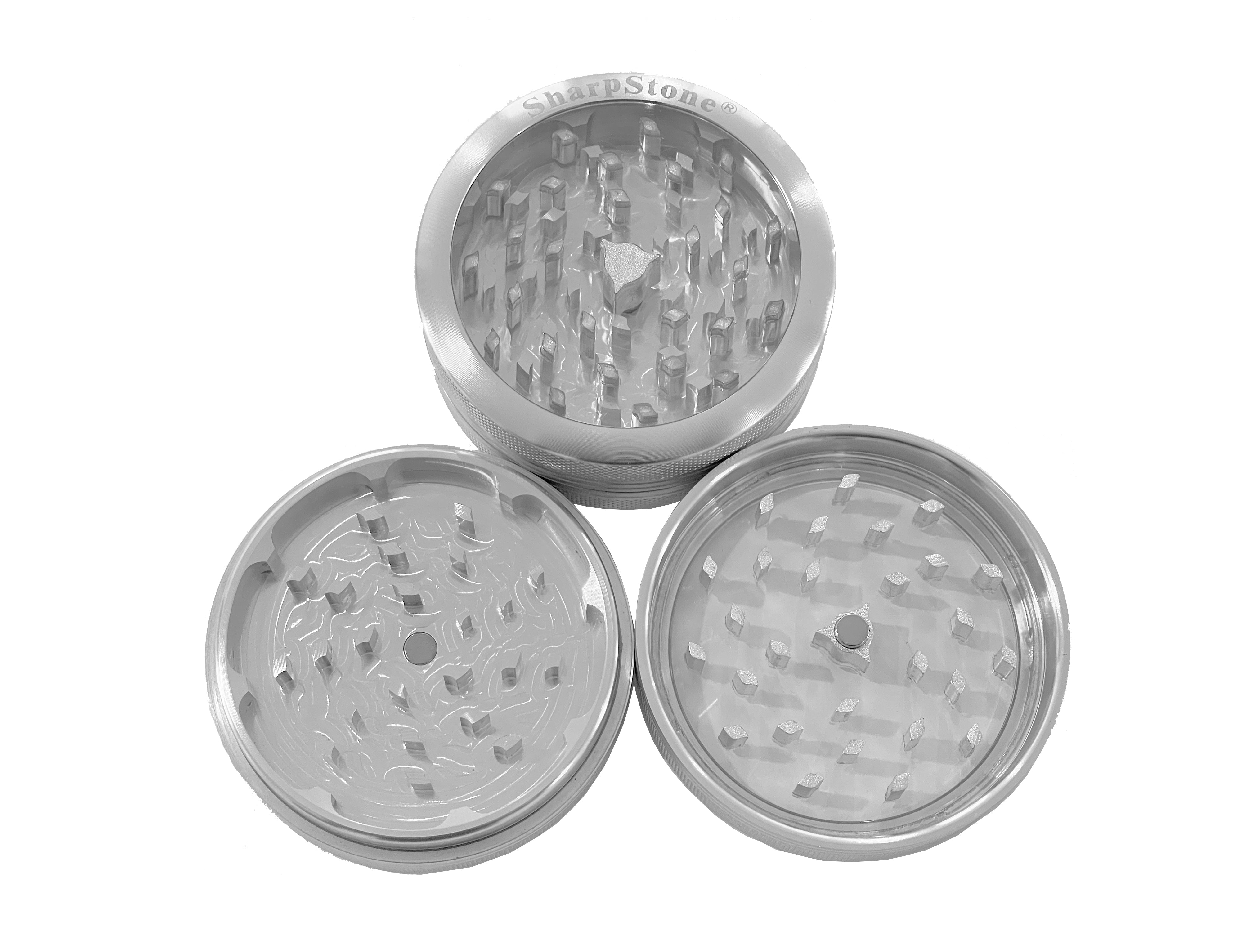 SharpStone Classic (2.5" Inch) Clear Top Shredder - 2pc, Large, Silver ...